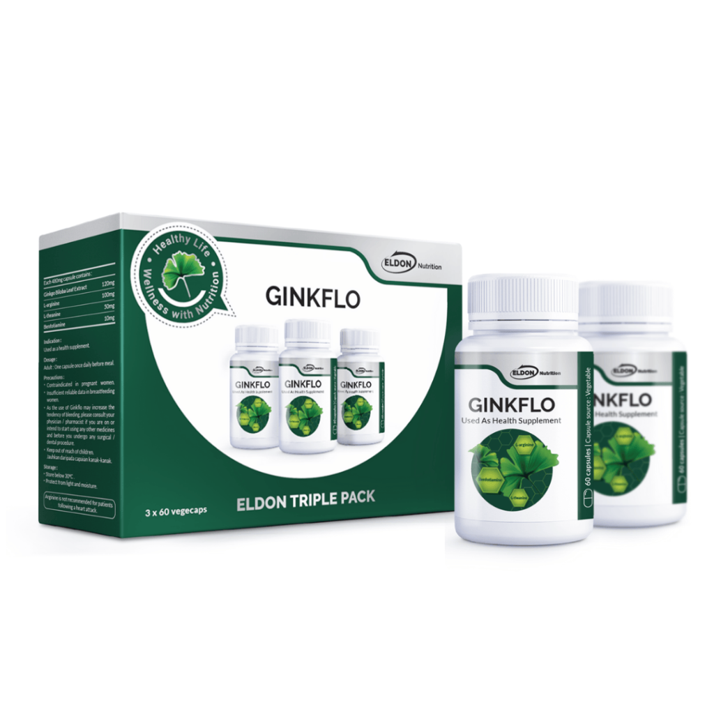 Eldon Nutrition Ginkflo Capsule, Triple Pack, 3 x 60s - Pharm-Dx Malaysia