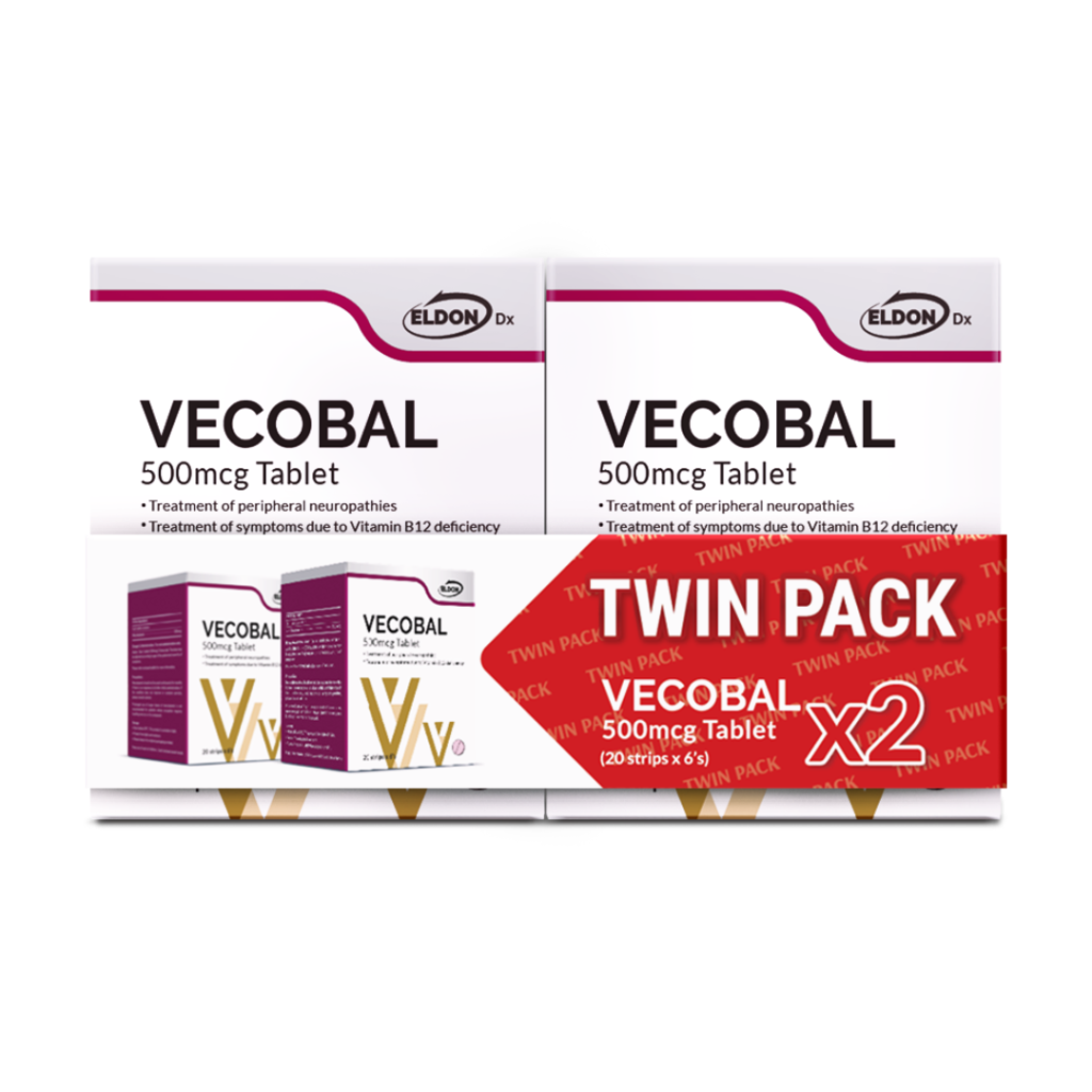 Eldon Vecobal 500mcg Tablet, Twin Pack, 2 x 120s - Pharm-Dx Malaysia