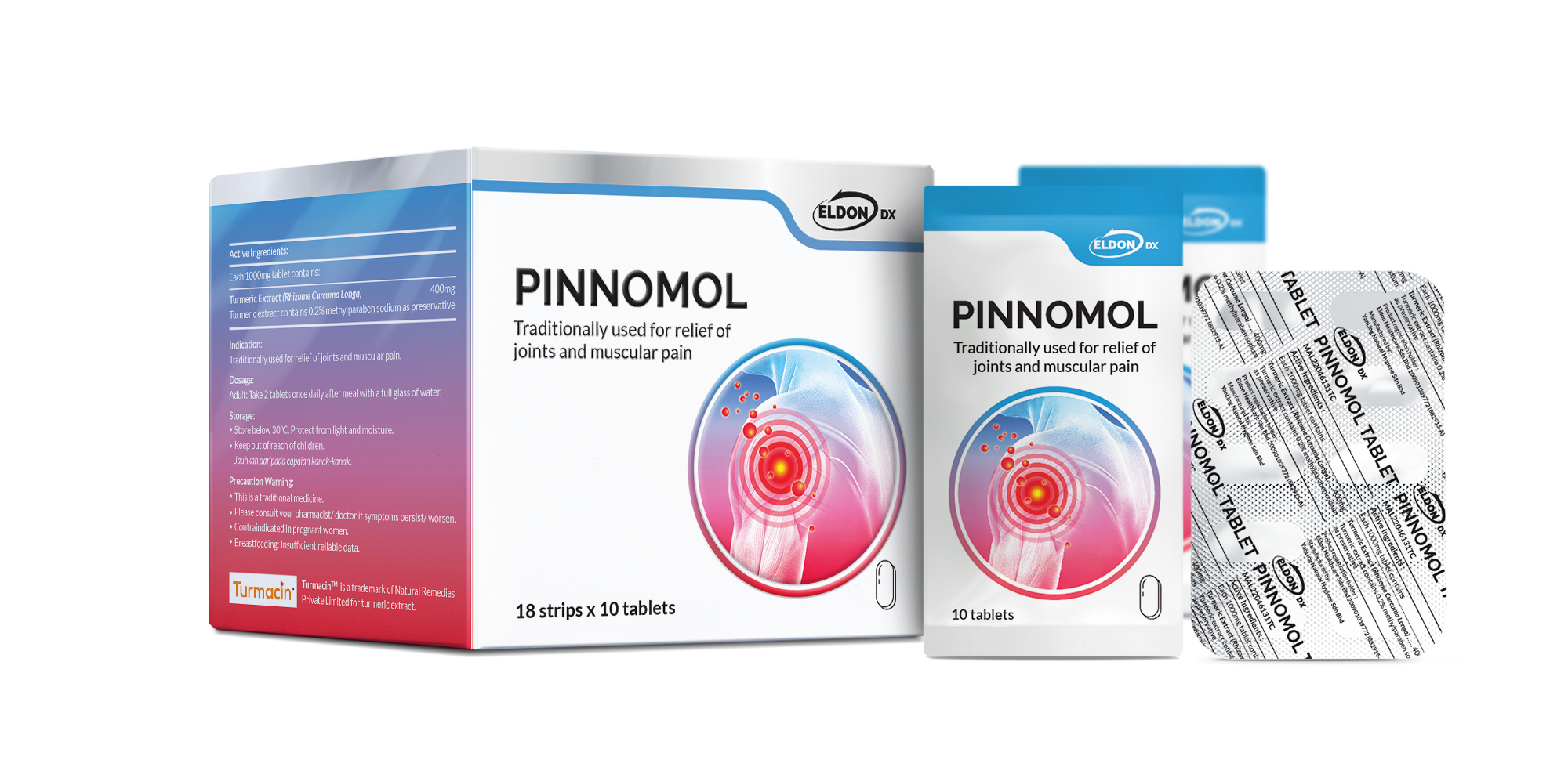 Eldon Dx Pinnomol Tablet, 18 Strips x 10s - Pharm-Dx Malaysia
